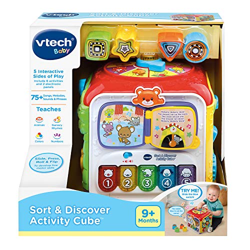 VTech Sort and Discover Activity Cube, Red | Pricepulse