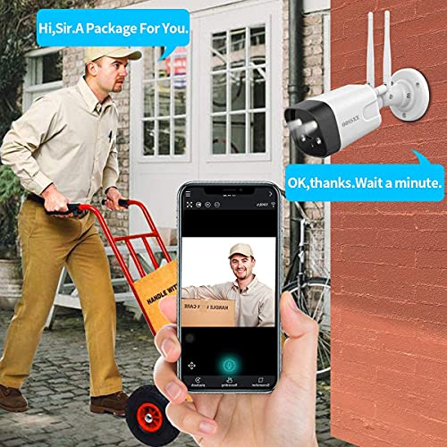 {Dual Antennas Wireless Enhanced & 2K 3.0MP} AI Detected Outdoor Wireless Security Camera (2pcs ...
