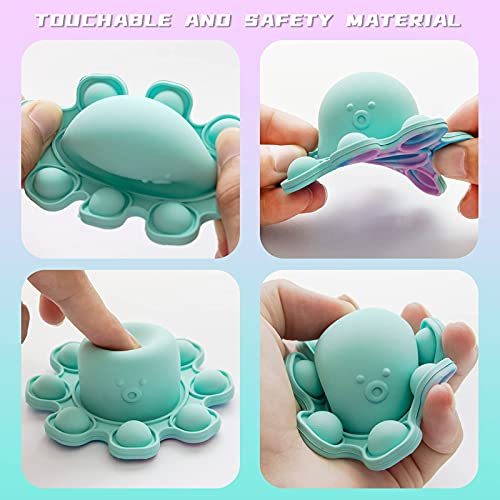ZBRO Flip Reversible Octopus Fidget Toy, Octopus Silica Gel Toy ...