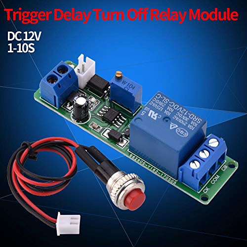 DC 12V Timer Module,Adjustable Timer Delay Turn Off Module Timing Relay Time Switch 1~10sec ...