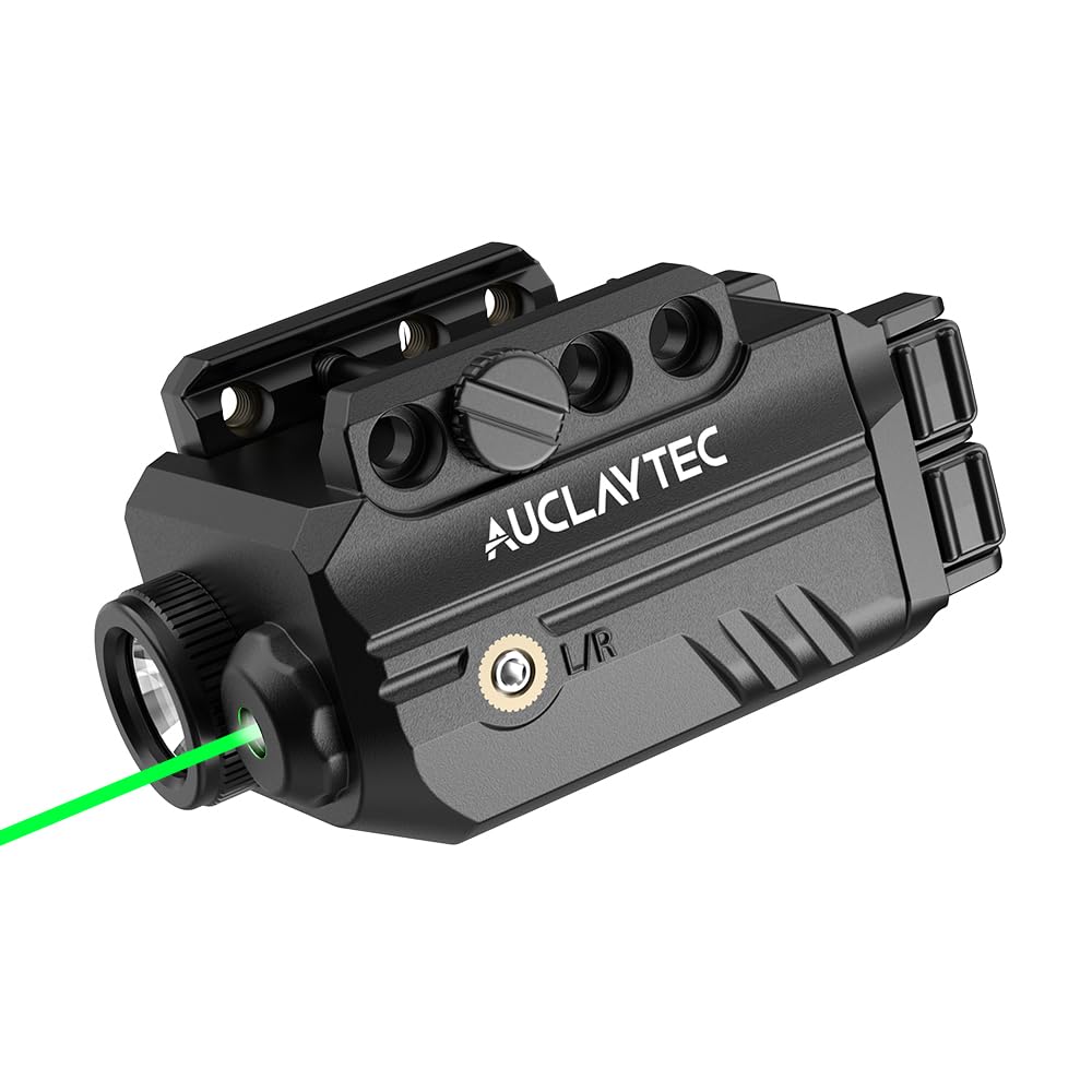 AUCLAYTEC Pistol Light Laser Combo with USB-C Charging, 500 Lumen Green ...