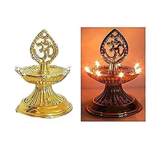 Buy Essential Single Layer Electric Gold LED Bulb Lights Diya || 7 Bulb ...