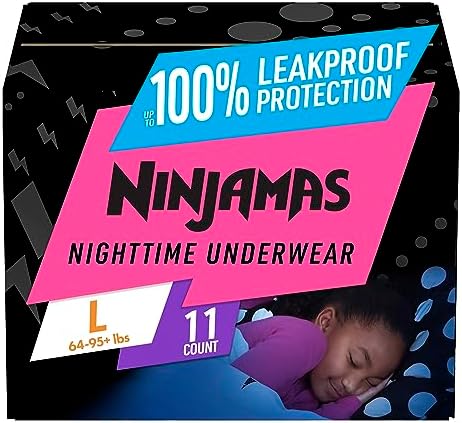 Pampers Ninjamas, Disposable Underwear, Nighttime Underwear Girls, 11 ...