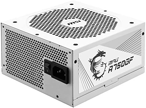 MSI MPG A750GF WHITE Power Supply Unit, UK Plug - 750W, 80 Plus Gold ...