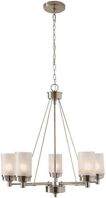 Hampton Bay 5-Light Brushed Nickel Chandelier - - Amazon.com