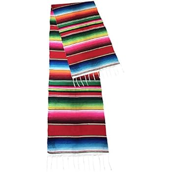 Amazon.com: Mexican Handmade Artisanal Sarape Table Runner. Handcrafted ...