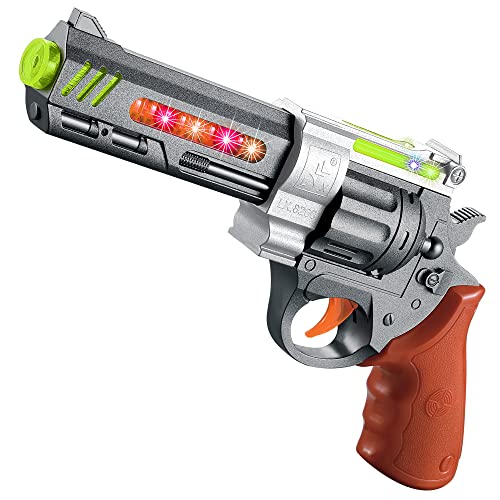 ArtCreativity Toy Revolver Gun with Lights and Sound, 12 Inch Revolver ...