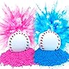 Gender Reveal Baseball Set of 2, Pink and Blue Baby Gender Revealing ...