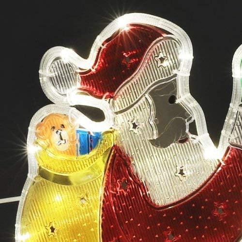 Konstsmide Outdoor Decoration LED Rope Light Santa in Sleigh and ...