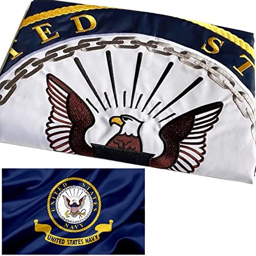 US Navy Emblem Flag Double Sided 2x3 Outdoor- Heavy Duty Navy Naval ...