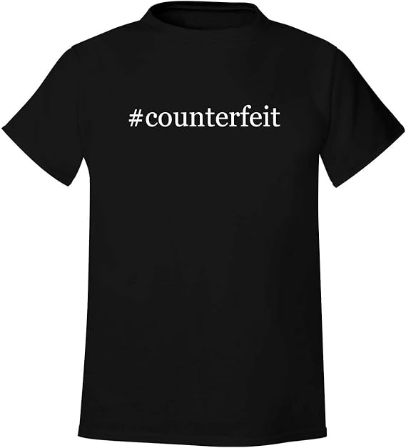 Amazon.com: #counterfeit - Men's Hashtag Soft & Comfortable T-Shirt ...