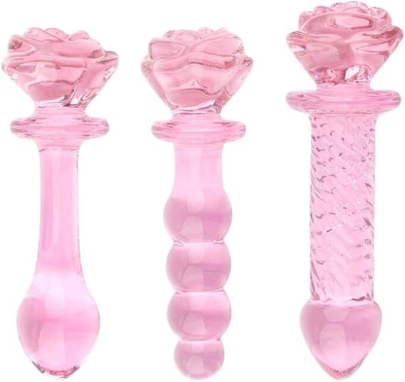 Amazon.com: Luxury High-Grade Crystal Rose Glass Pênǐs Ðildô Mässäge ...