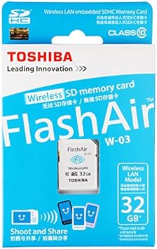 32GB Toshiba FlashAir W-03 Wi-Fi Wireless LAN SD Card SDHC CL10: Amazon.ca: Electronics