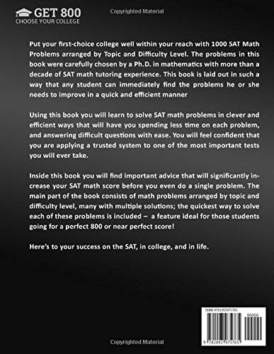 Mua 1000 New SAT Math Problems arranged by Topic and Difficulty Level ...