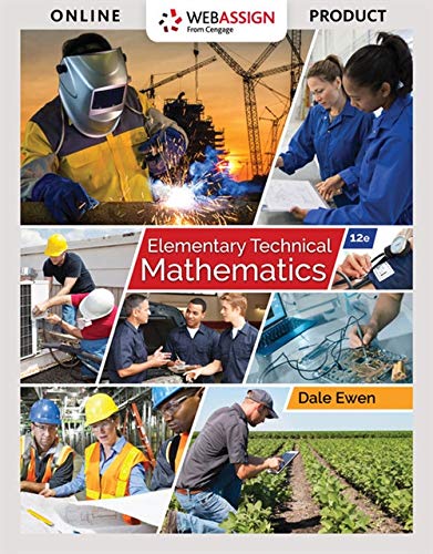 Amazon.com: Elementary Technical Mathematics, 12th: 9781337630580: Ewen ...