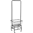 Amazon.com: ALIMORDEN Laundry Cart with Clothes Rack, Rolling Laundry ...