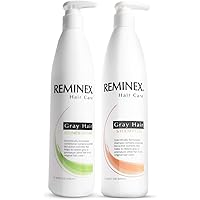 Amazon.com : Reminex Anti Grey Hair Shampoo And Conditioner - Color ...