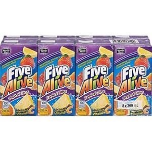 Amazon.com : Five Alive Tropical Citrus Juice Box (8-Pack) 6.7Oz ...