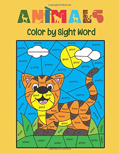 Color by Sight Word ANIMALS: Sight Words Coloring Book for Kids | World ...