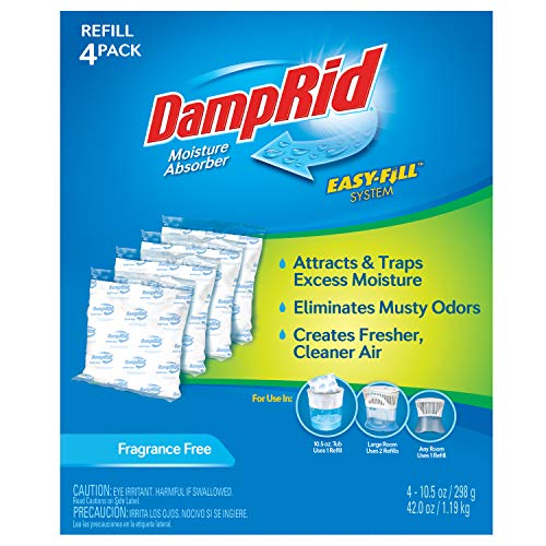 DampRid FG92 Moisture Absorber Easy-Fill System Refill, 4-10.5-Ounce ...