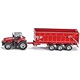 Amazon.com: Siku 1844, Massey Ferguson Tractor with Trailer, 1:87, Metal/Plastic, Red, Tiltable ...