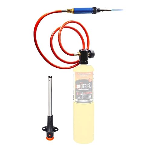 BLUEFIRE Propane/MAP Gas Soldering Torch Head Multi-Function Kit with 3 ...