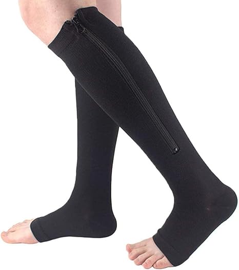 Ailaka Zipper Medical 15-20 mmHg Compression Socks for Women and Men ...