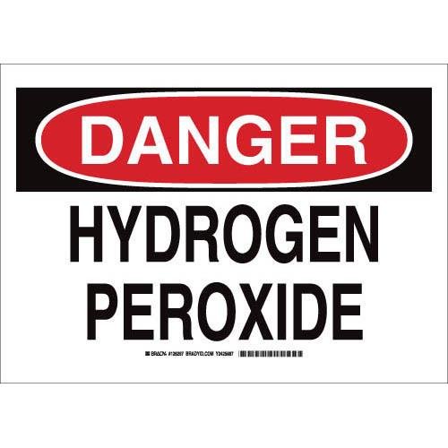 Brady 126282 Chemical and Hazard Sign, Legend"Hydrogen Peroxide", 7 ...