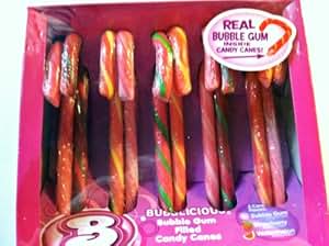 Amazon.com : Bubblicious Bubble Gum Filled Christmas Candy Canes 3 ...