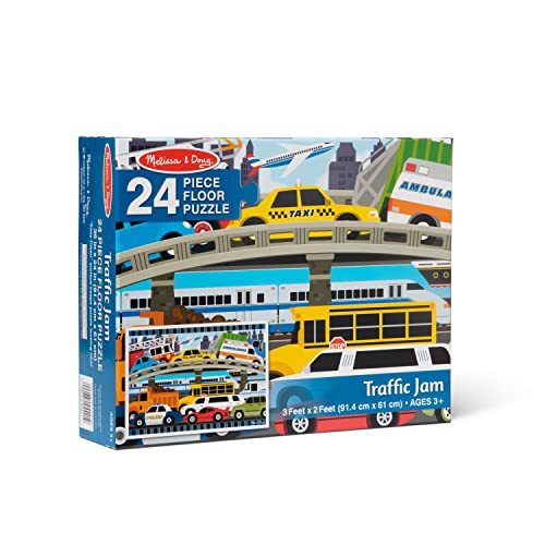 Melissa Doug Traffic Jam Jumbo Jigsaw Floor Puzzle 24 Pcs 2 X 3 Feet Long Kids Vehicle melissa-doug-traffic-jam-jumbo-jigsaw-floor-puzzle-24-pcs-2-x-3-feet-long-kids-vehicle