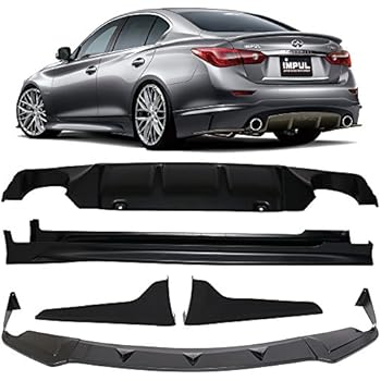 Amazon.com: Bumper Diffuser Fits 2014-2017 Infiniti Q50 Q50S Sports ...