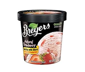 Breyers, Strawberry All Natural Ice Cream, Pint (8 Count): Amazon.com ...