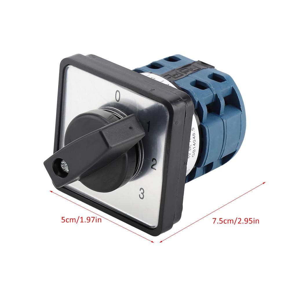 660V 20A Changeover Switch 4-Position 2 Pole Rotary Selector Universal ...