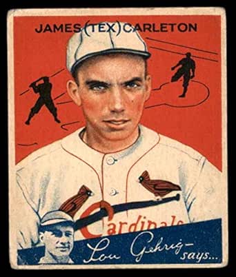 Amazon.com: 1934 World Wide Gum # 90 James (Tex) Carleton (Baseball ...