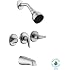 Homewerks 10-B83WCHB Three Handle 1-Spray Tub and Shower Faucet, Chrome ...