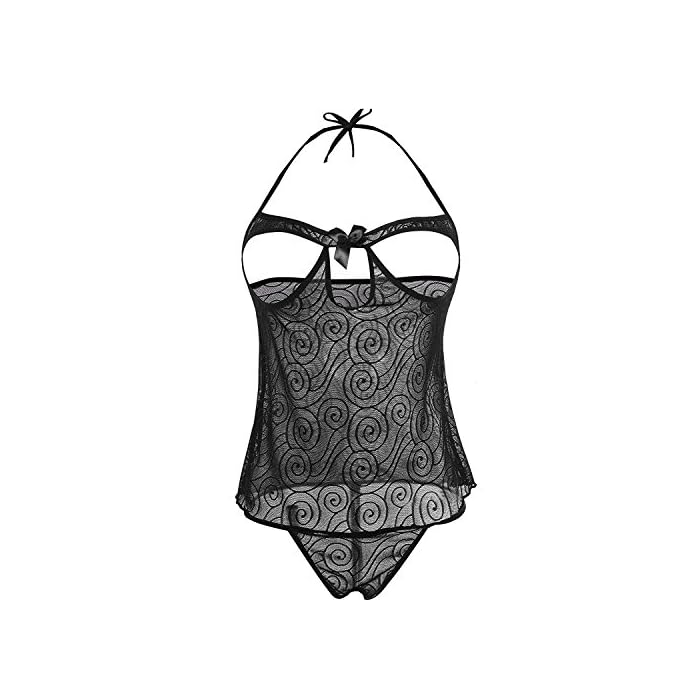 Buy ZILucky Women Sexy Mesh Cupless Babydoll Lingerie with G-String ...