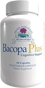 Amazon.com: Ayush Herbs Bacopa Plus, Herbal Ginkgo Biloba Supplement for Memory and Nervous ...