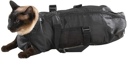 KINTRADE Cat Grooming Bag Medium Cat Restraint Bag + Free Cat Muzzle by ...