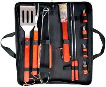 11PC STAINLESS STEEL BARBECUE BBQ GRILLING SET OUTDOOR CARRY CASE ...