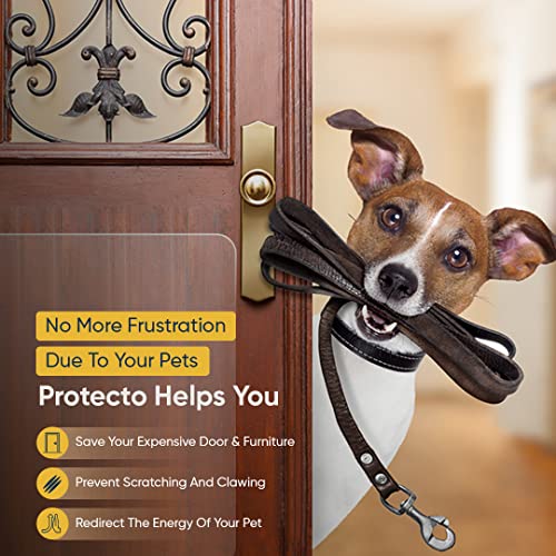 PROTECTO® Cat & Dog Scratch Door Protector with Utility Knife - 60" x 8 ...