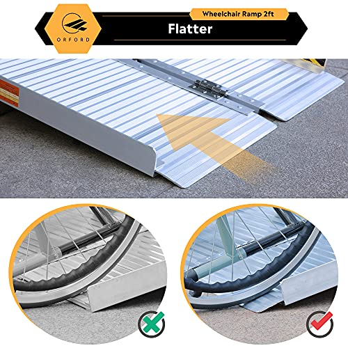 ORFORD Non-Skid Foldable Wheelchair Ramp 2ft, 800 lbs Weight Capacity ...
