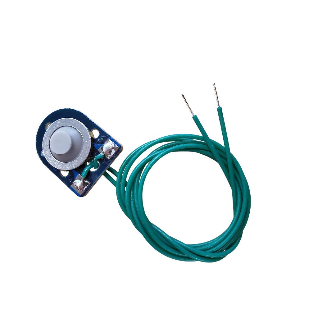 Momentary Push Switch - White Flat Rubber Button with 12 inch Leads ...