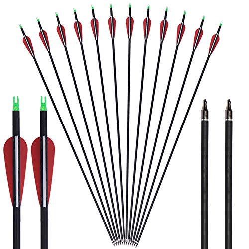 Buy TOPARCHERY Archery 31 Inch Carbon Arrow Practice Hunting Arrows ...