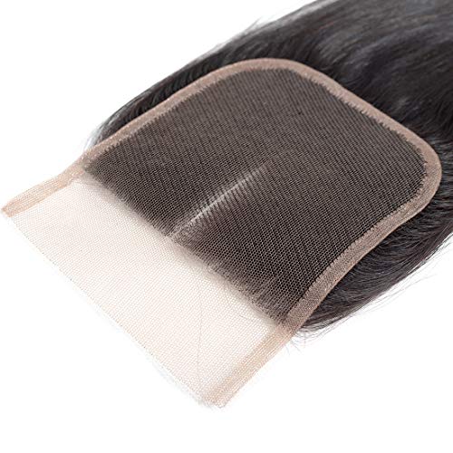Cranberry Brazilian Lace Straight Hair - 4x4 Human Hair Closure, Middle ...