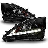 Amazon.com: AKKON - For Lexus IS250 IS350 2IS Black Bezel Halo Projector DRL Daylight LED Strip ...