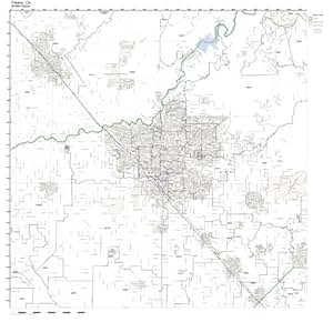 Amazon.com: Fresno, CA ZIP Code Map Laminated: Home & Kitchen