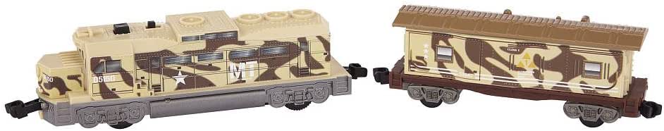 Amazon.com: Power Trains Motorized Train Set Freight Military Engine ...