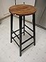 Amazon.com: Mr IRONSTONE Pub Height Bar Stools Set of 2, Rustic Brown ...