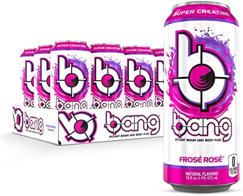 Bang Frose Rose Energy Drink, 0 Calories, Sugar Free with Super ...