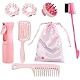 Amazon.com : 7pcs Hair Essentials Set: Spray Bottle, Detangling Brush ...